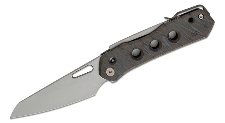 WE Knife Vision R Manual Folding Knife Tiger Stripe Titanium 3.54" CPM ...